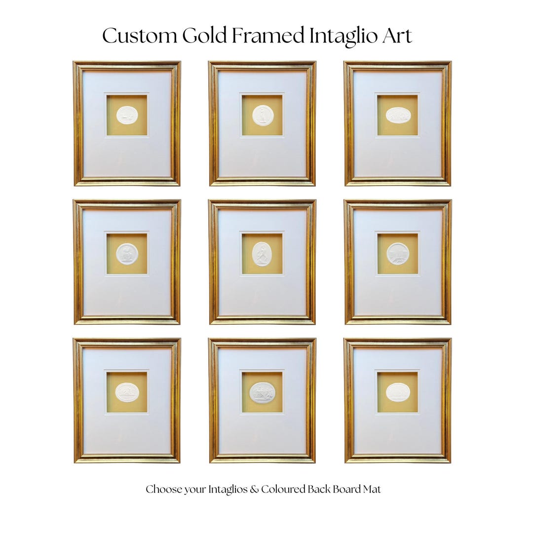 Custom Framed Intaglio Art, Grand Tour Plaster Intaglio Curated Gallery ...