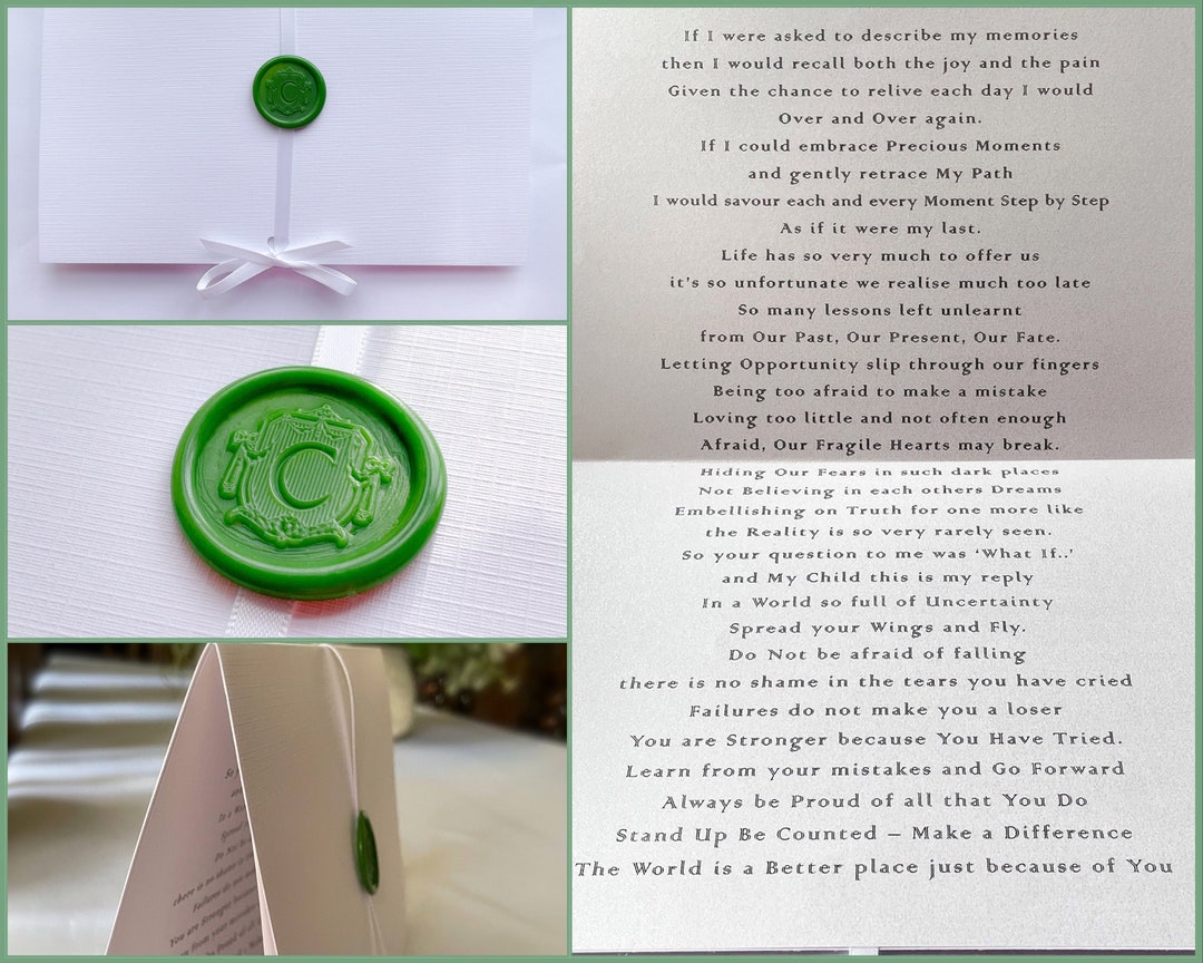 What If Poem, Personalised Card for Daughter From Mum Dad, Birthday ...