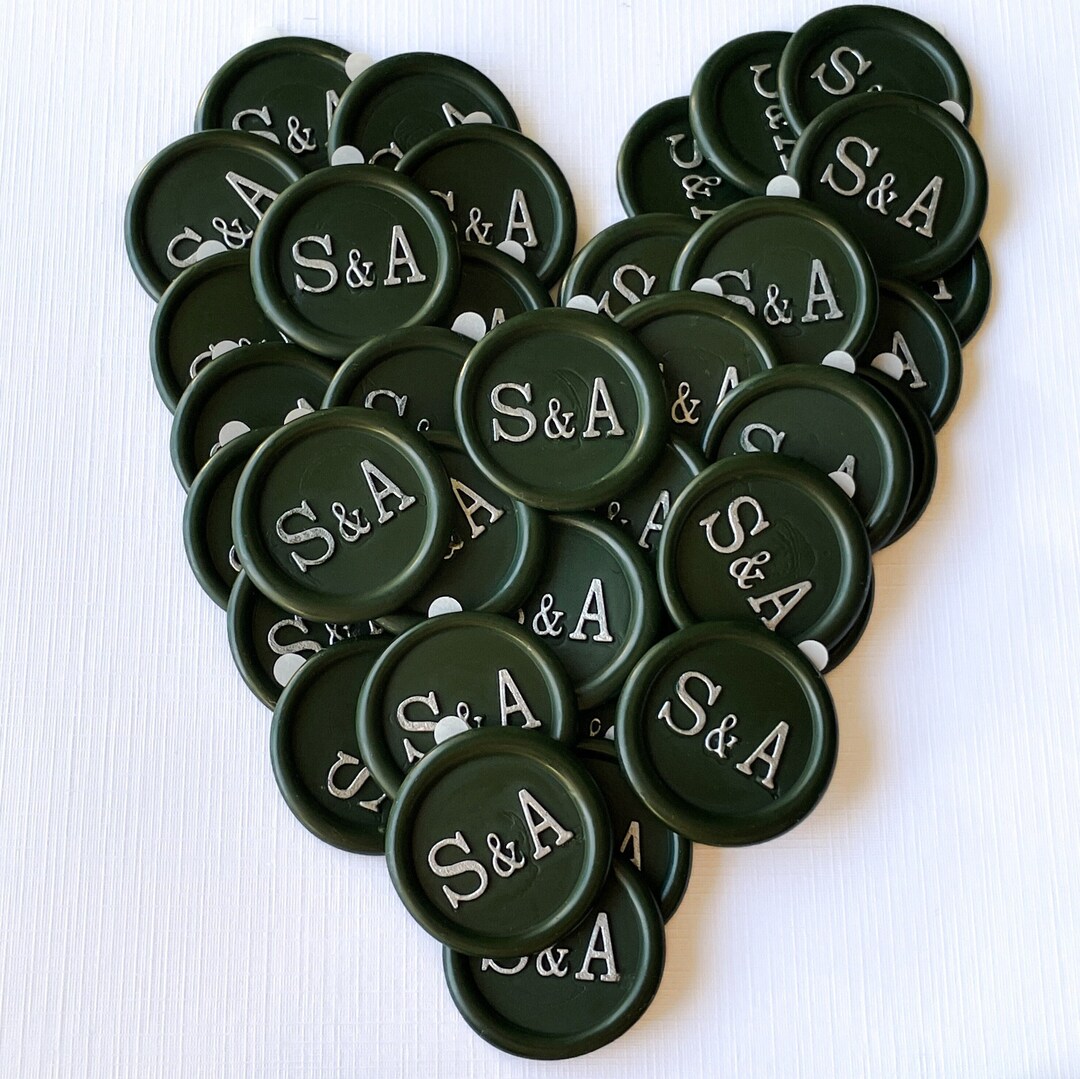Custom Wax Seal Wedding Stickers, Self Adhesive Peel 'n' Stick Monogram ...