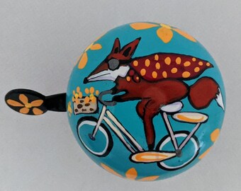 Hand-painted unique bike bells rust & weather by PsykelChic