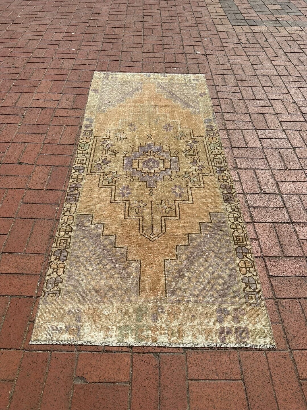 3'3 X 7'4 Nomadic Deco Camel Color Rug, Turkish Handwoven Orange Area ...