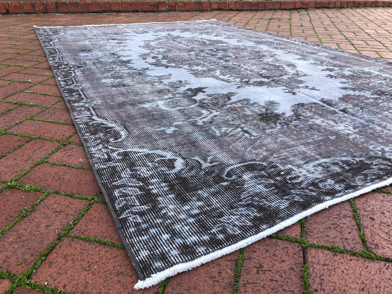 Grauer Teppich Brauner Teppich helllila Teppich Floraler - Etsy.de