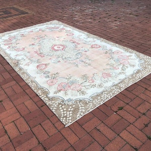 Oversize Floral Design Cream Color Carpet Trendy Home Decor - Etsy