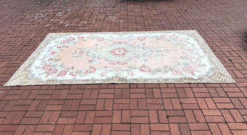 Oversize Floral Design Cream Color Carpet Trendy Home Decor - Etsy