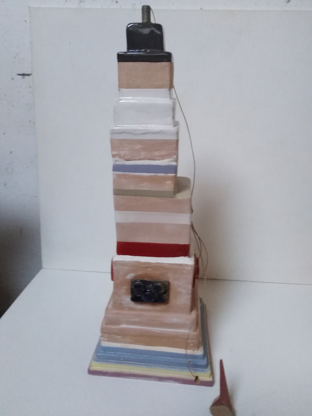 Majolica Stele for Lamp - Etsy