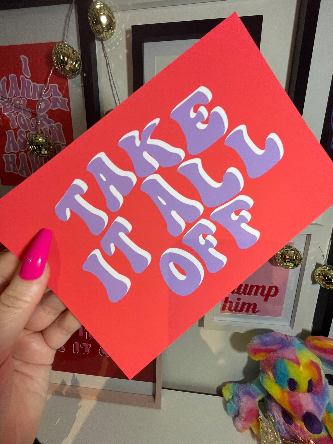 Take It All off Doja Cat Options Lyrics Bedroom and Office Wall Art ...