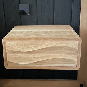 Floating Nightstand Bedside Table Solid Oak Options - Etsy