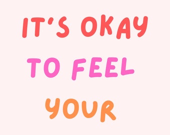 Feel Your Feelings Poster - Etsy