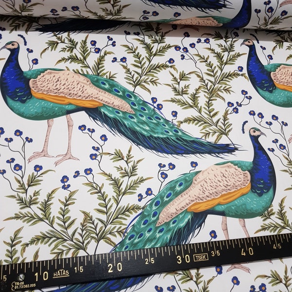 Peacock Fabric - Etsy