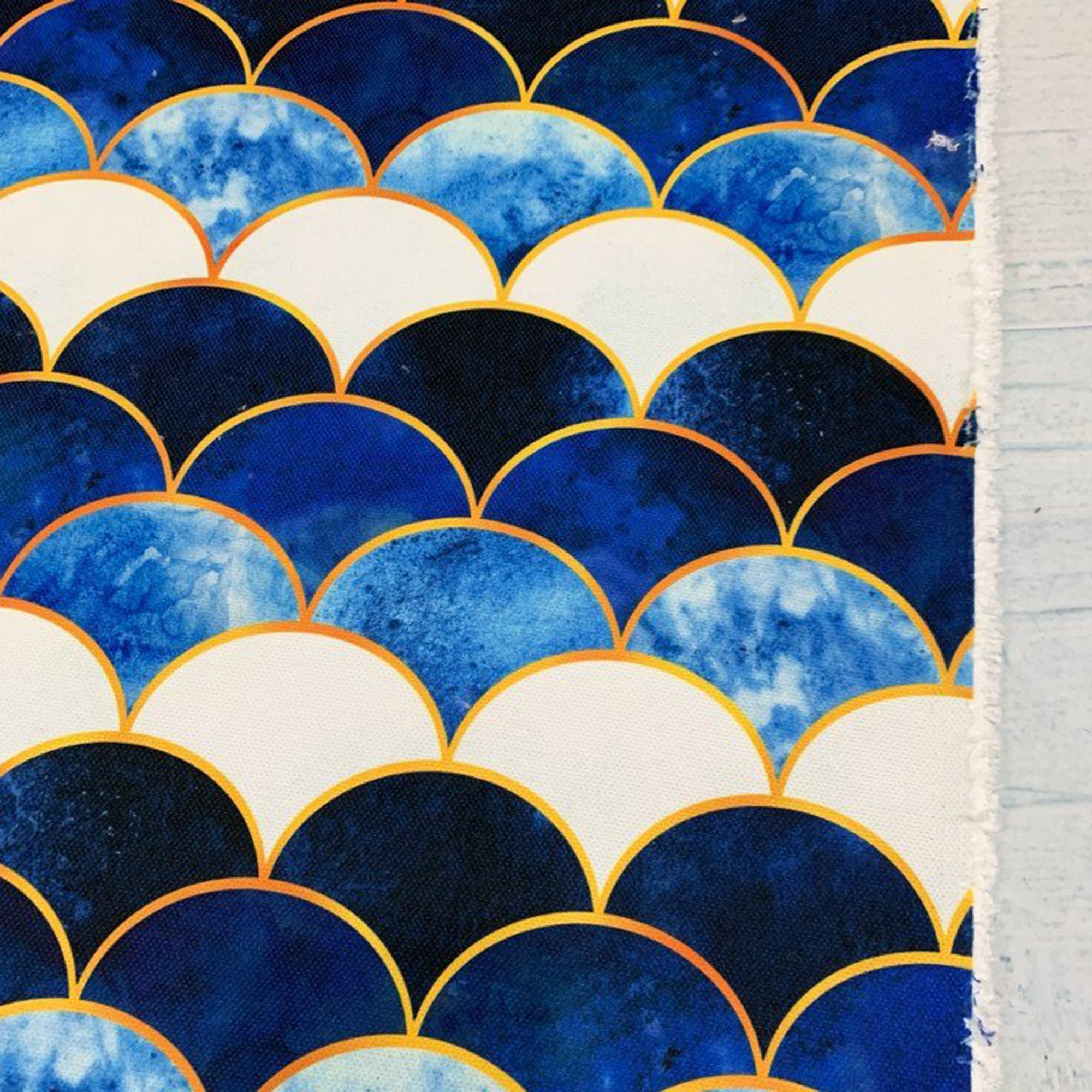 Wave Fabric, Upholstery Fabric, Wave Pattern, Fabric by the Yard, Blue ...