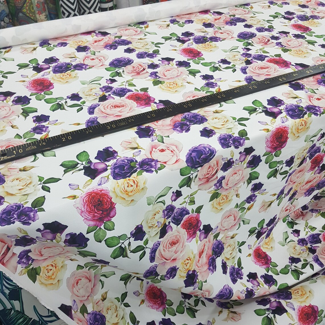 Floral Pattern Floral Fabric Flower Digital Print Fabric - Etsy