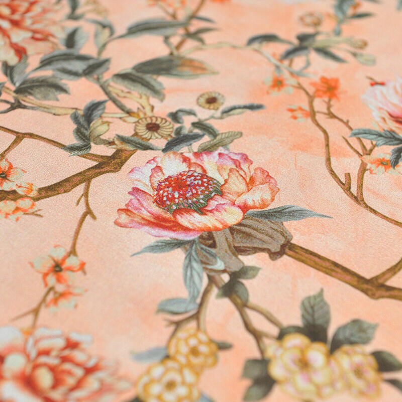 Fashion Large Flower Pattern Printed Fabric 100% Silk Crepe De - Etsy