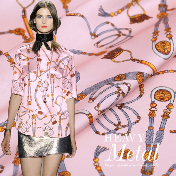 Chain Print Fabric - Etsy