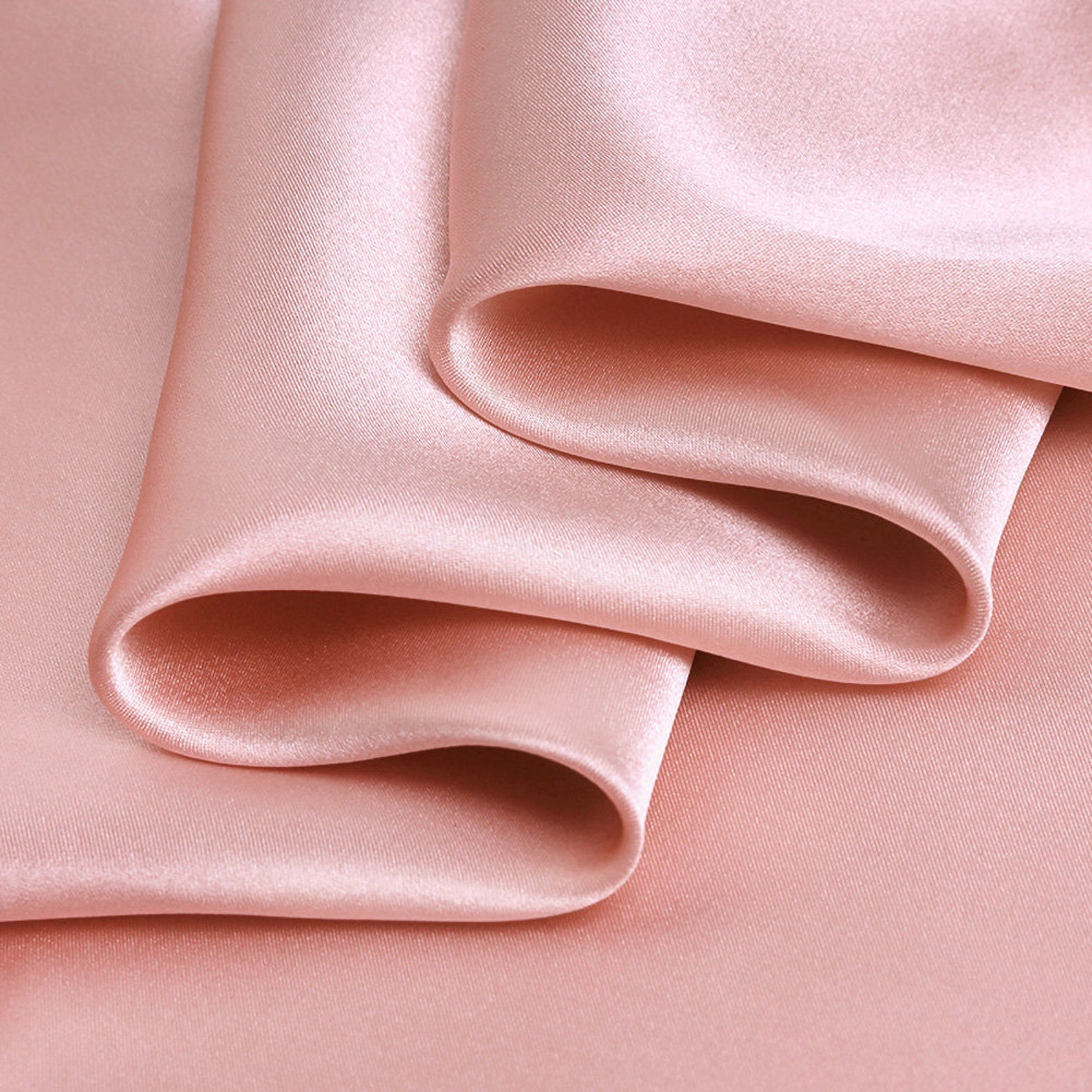 Pure couleur soie tissu rose foncé Stretch Silk Satin Designer Fabric ...