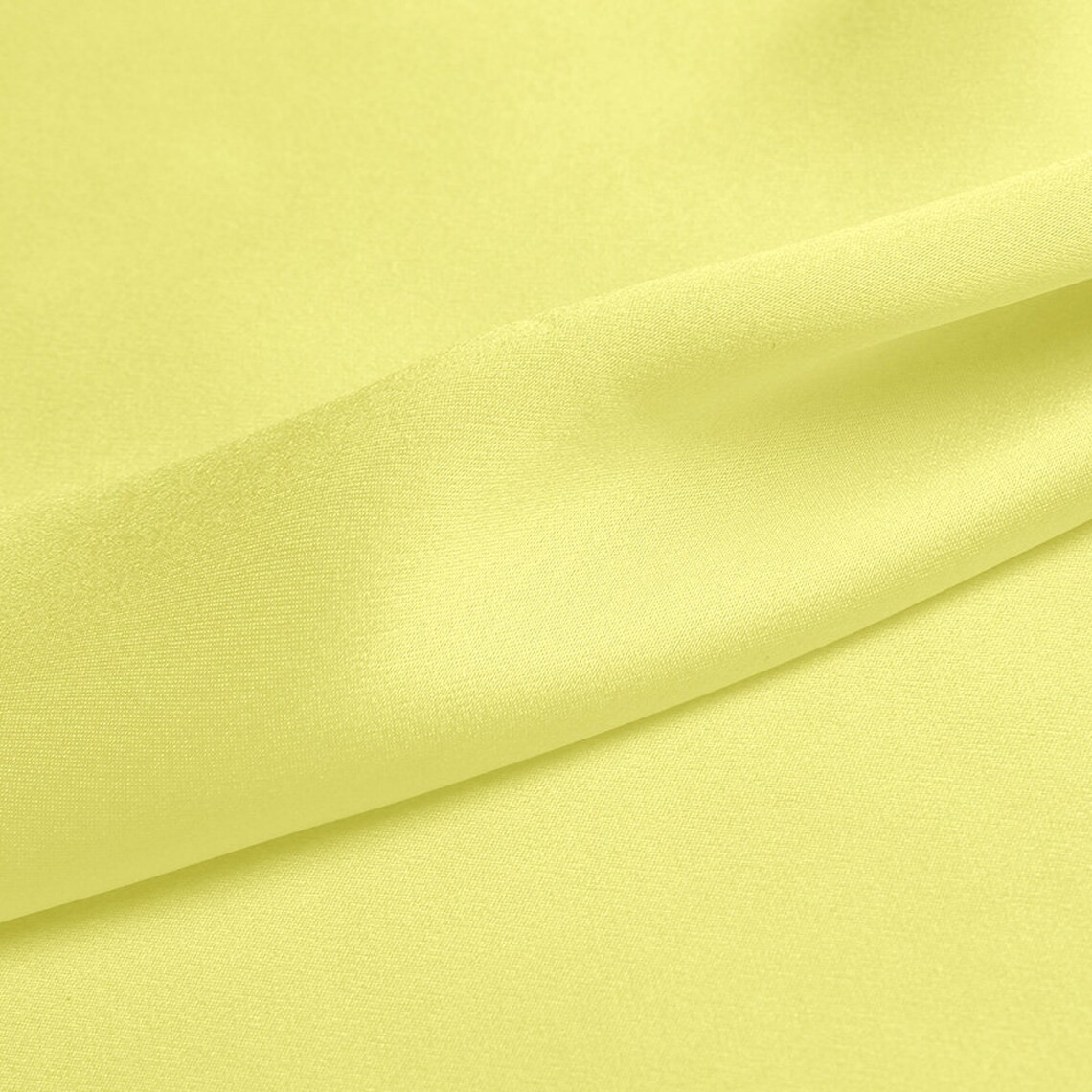 Pure Color Silk Light Yellow Fabric Stretch Silk Satin Designer Fabric ...