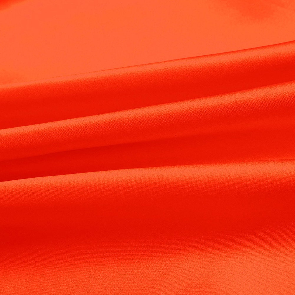 Pure Color Silk Orange Red Fabric Stretch Silk Satin Designer - Etsy UK