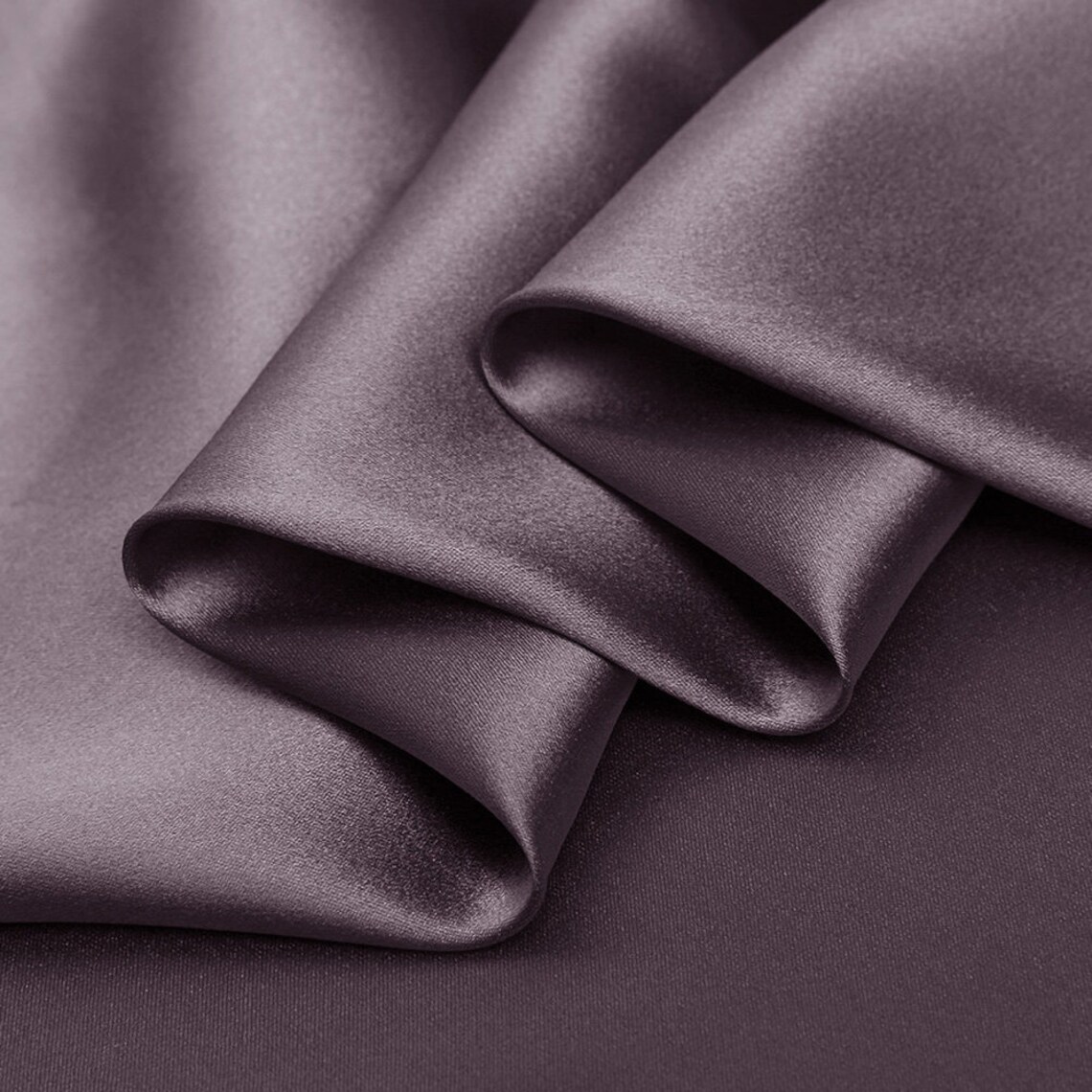 Pure Color Silk Mud Purple Charmeuse Fabric-100% Pure Cotton - Etsy