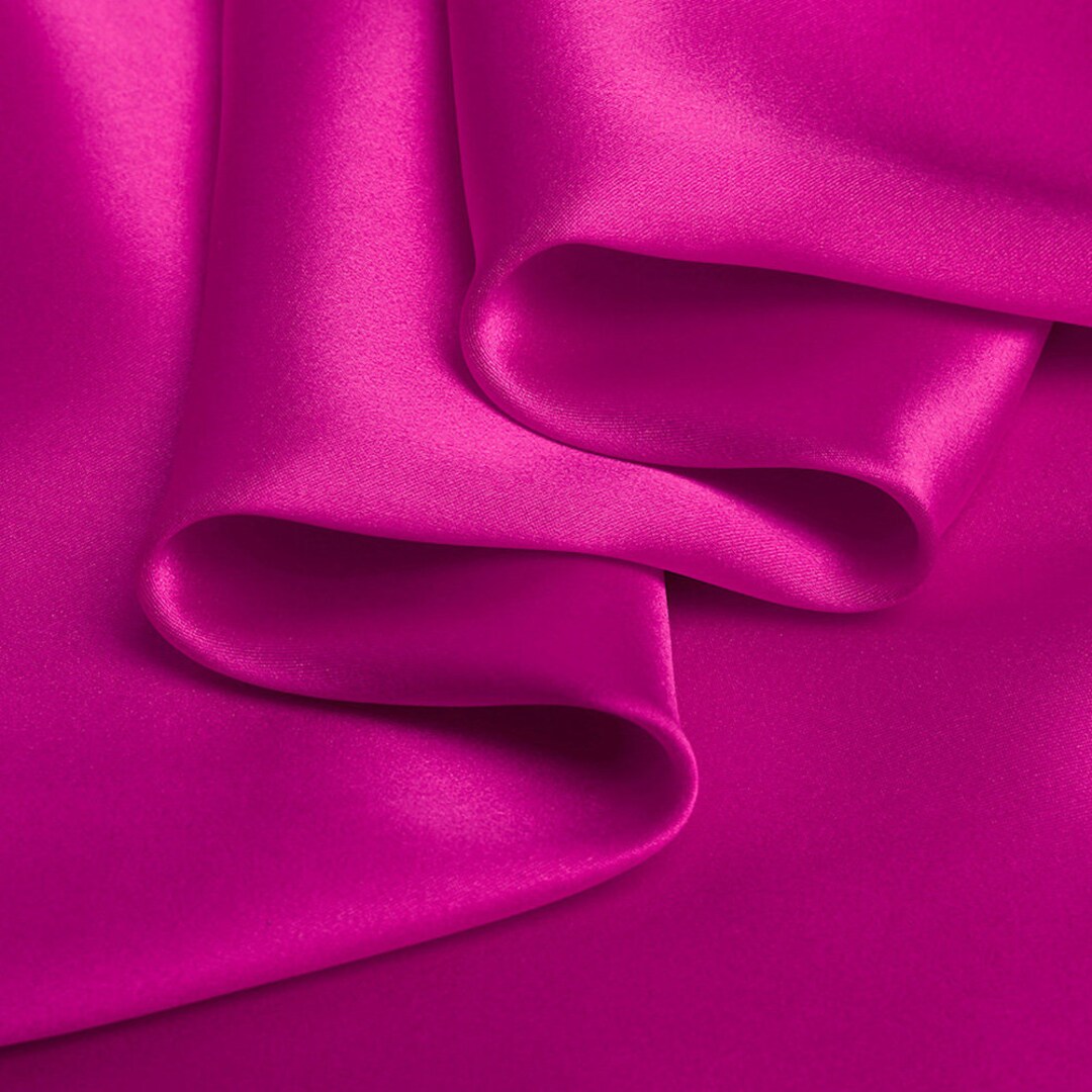 Pure zijde roze rood Charmeuse stof-100% puur katoen effen stof, BRUIDS ...