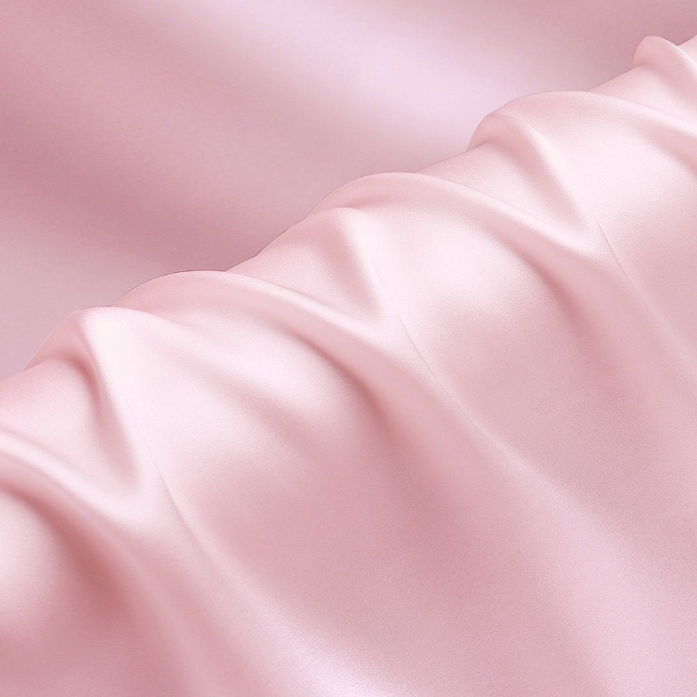 Pure Silk Light Pink Charmeuse Fabric-100% Pure Cotton Solid Fabric ...