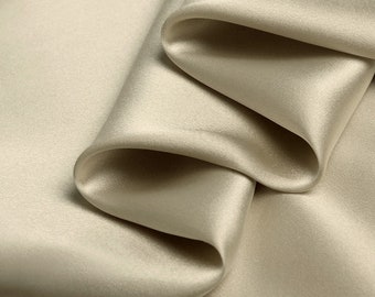 Pure Color Silk Light Flesh Color Fabric Stretch Silk Satin | Etsy