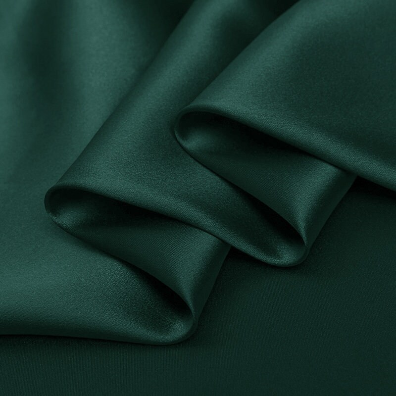 Pure Color Silk is Very Dark Cyan Charmeuse Fabric-100% Pure - Etsy