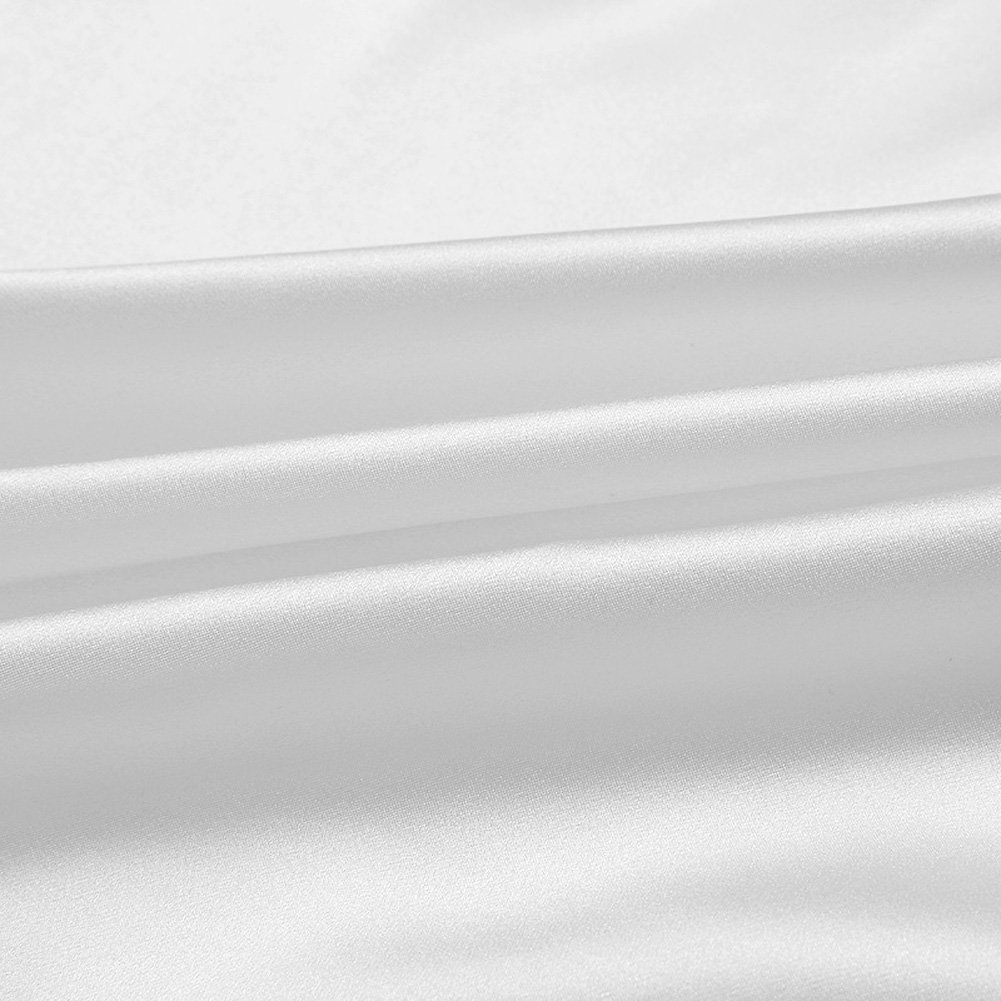 Pure Color Silk Pure White Fabric Stretch Silk Satin Designer Fabric by ...