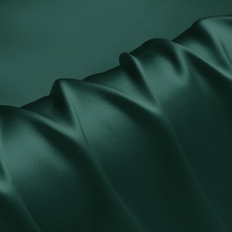 Pure Color Silk is Very Dark Cyan Charmeuse Fabric-100% Pure - Etsy