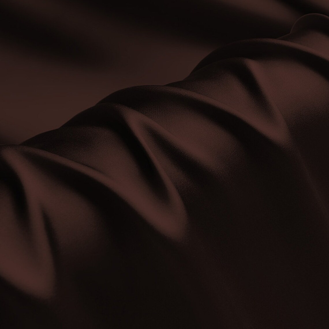Pure Color Silk Dark Brown Fabric Stretch Silk Satin Designer Fabric by ...