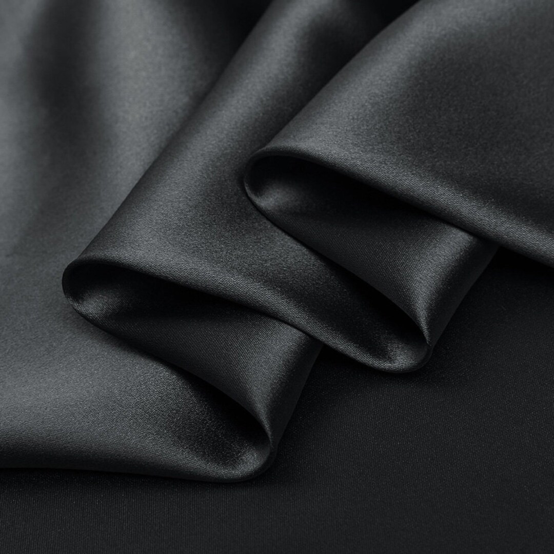 Pure Color Silk Dark Gray Charmeuse Fabric-100% Pure Cotton Solid ...
