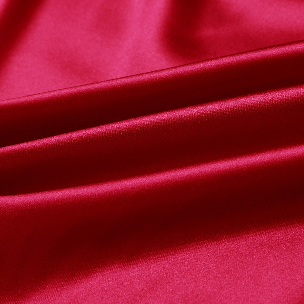 Silk Solid Color Deep Red Charmeuse Fabric-100% Pure Cotton - Etsy