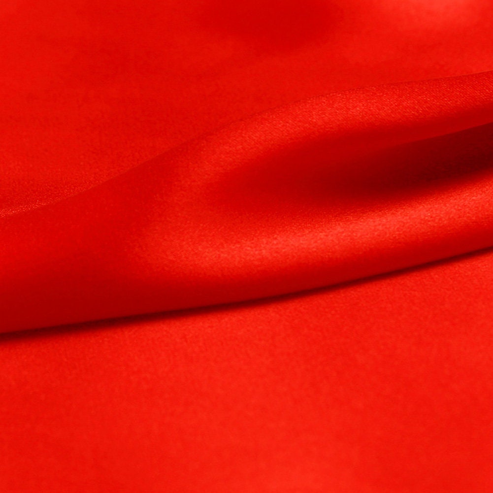 Pure Color Silk Dark Red Fabric Stretch Silk Satin Designer - Etsy