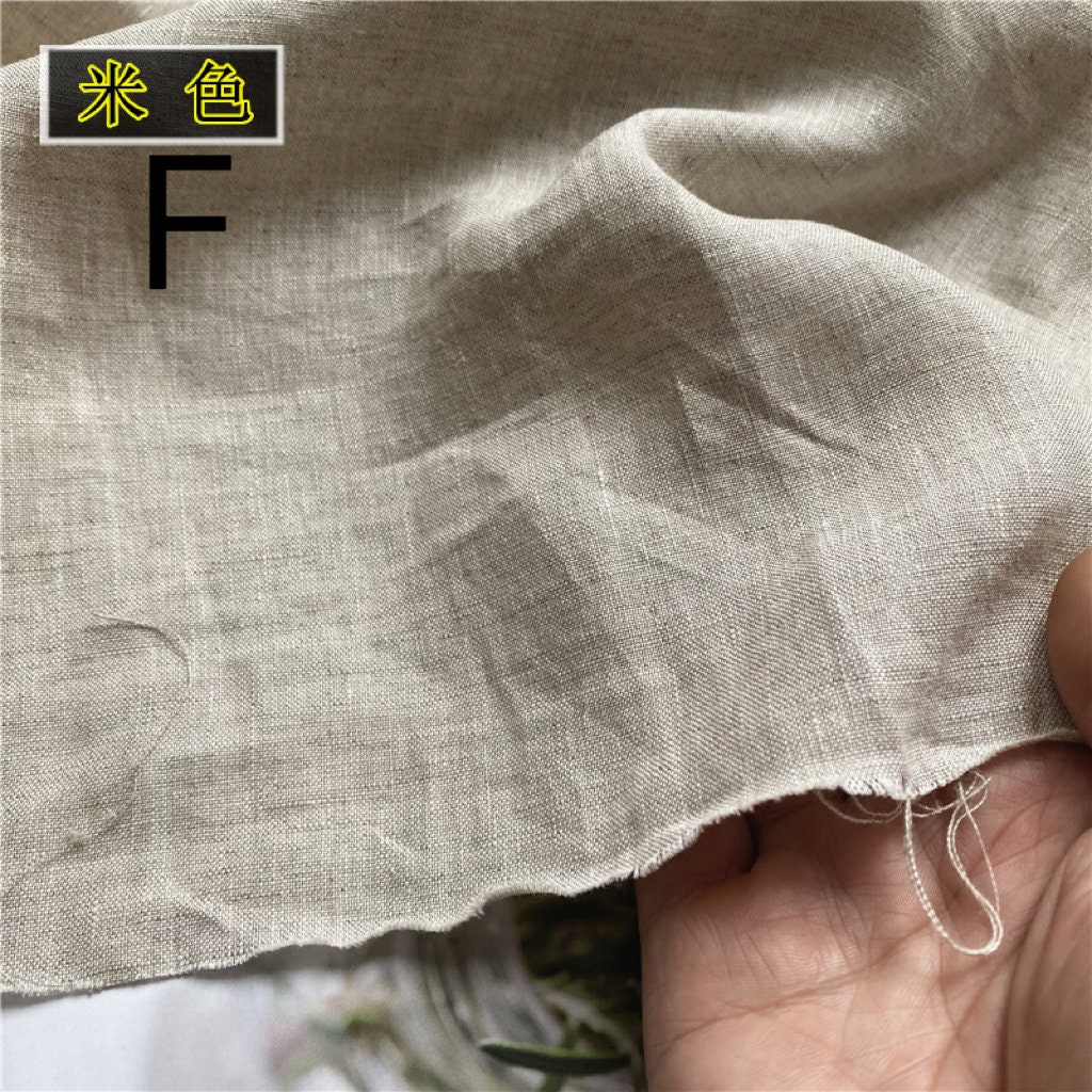 By the Meter Clothing Fabric Solid Color 100% Linen Solid Color Fabric ...