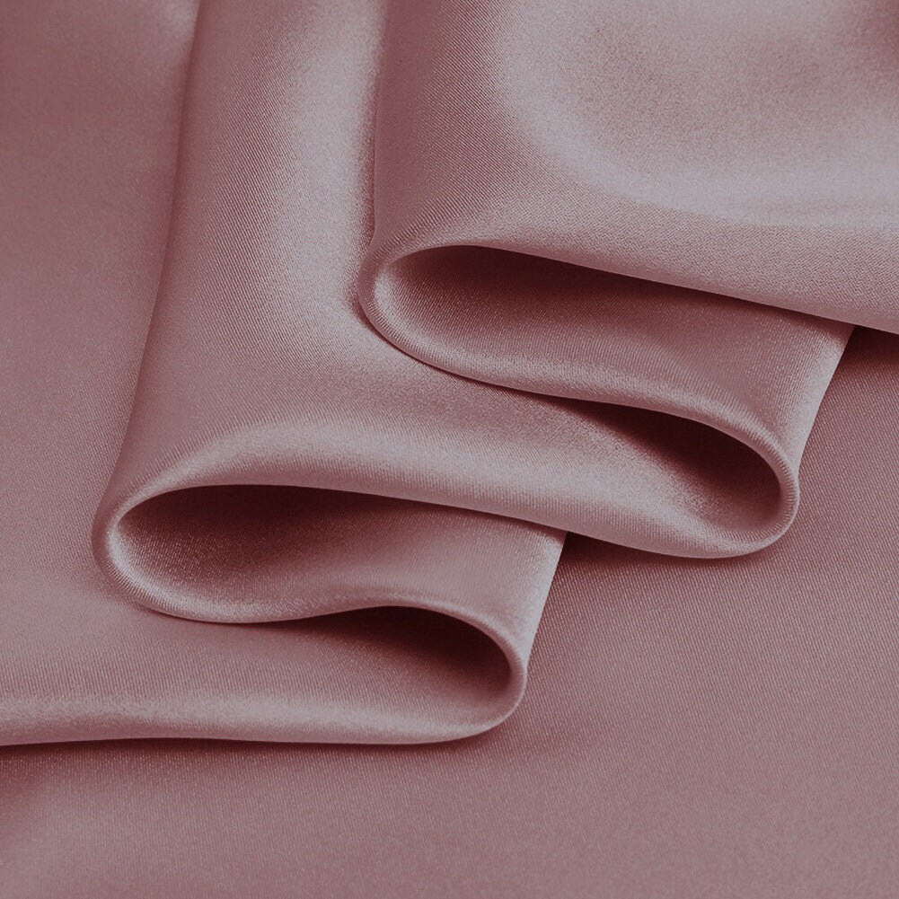 Seda de color puro begonia rojo Charmeuse tela-100% algodón puro tela ...