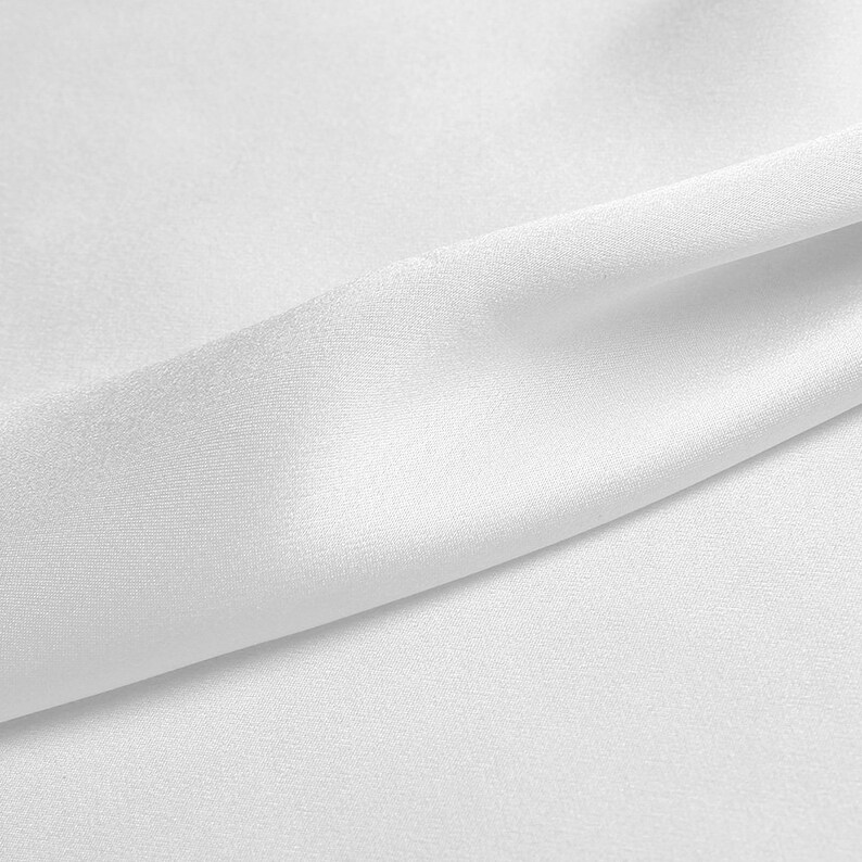 Pure Color Silk Pure White Fabric Stretch Silk Satin Designer Fabric by ...
