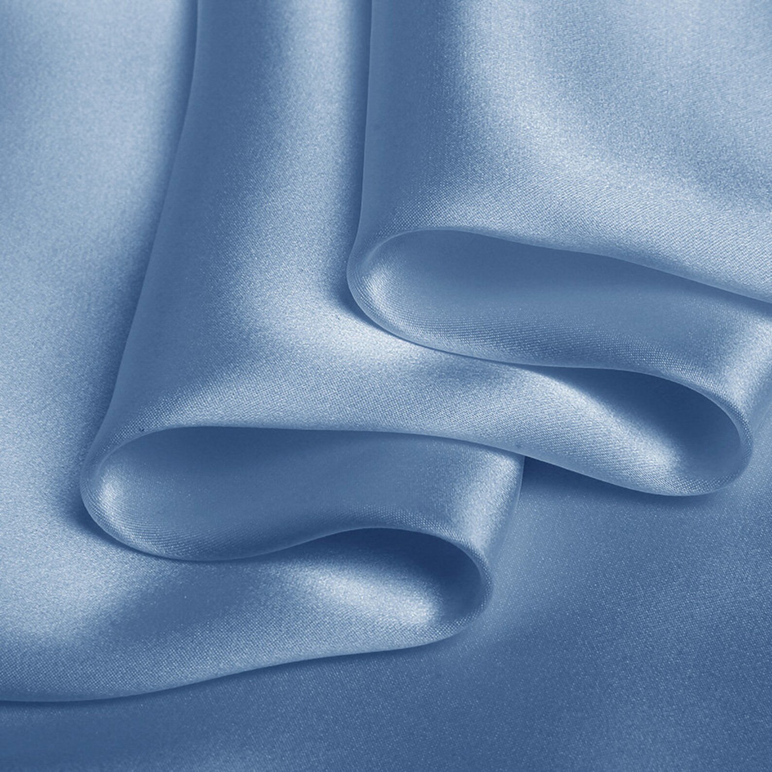 Color puro seda azul gris Charmeuse tela-100% algodón puro | Etsy
