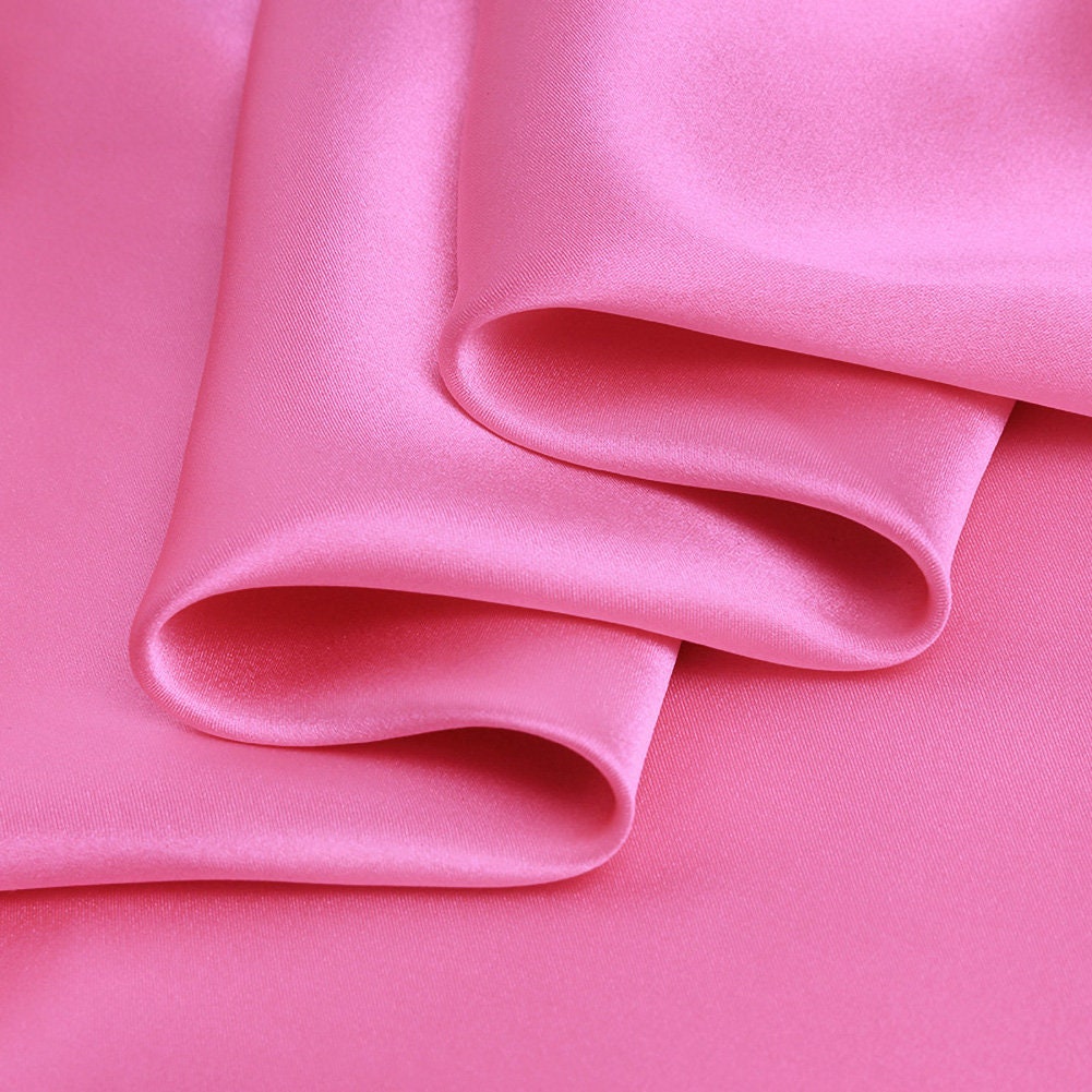 Pure Color Silk Pink Charmeuse Fabric-100% Pure Cotton Solid - Etsy