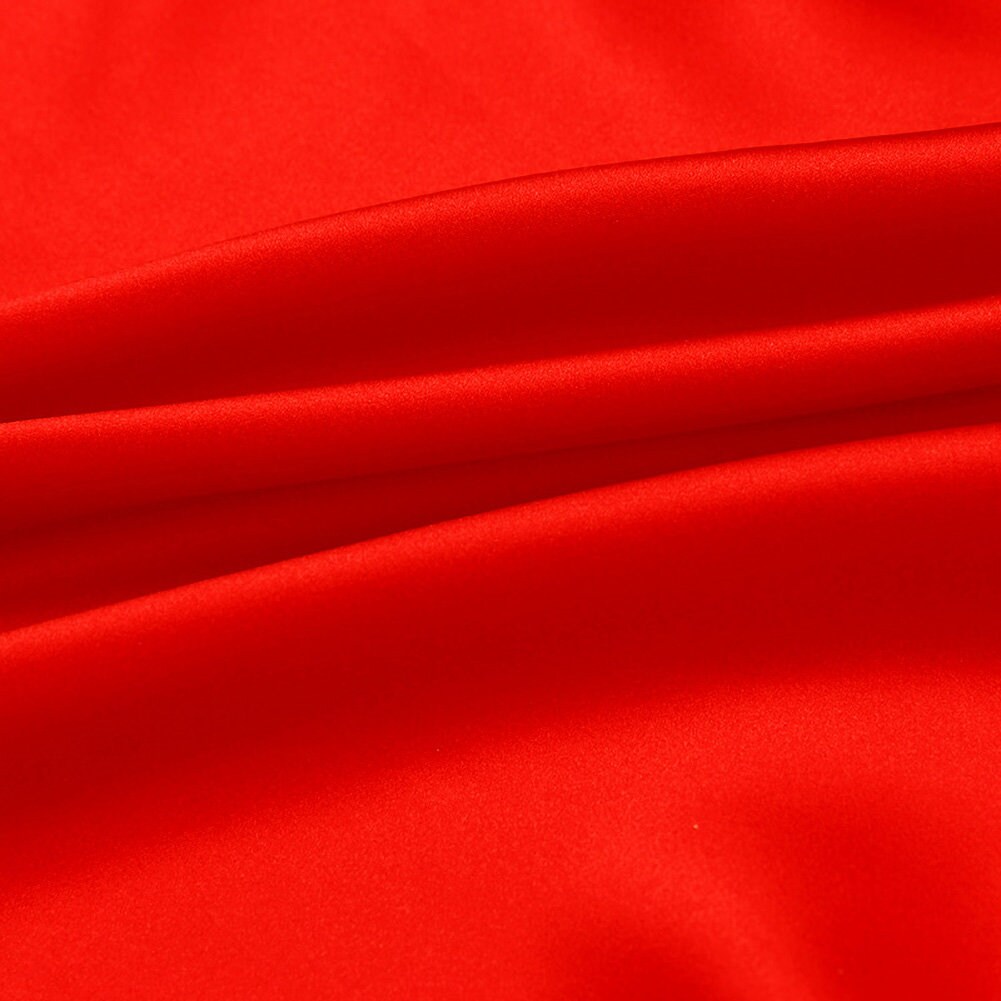 Pure Color Silk Dark Red Fabric Stretch Silk Satin Designer - Etsy