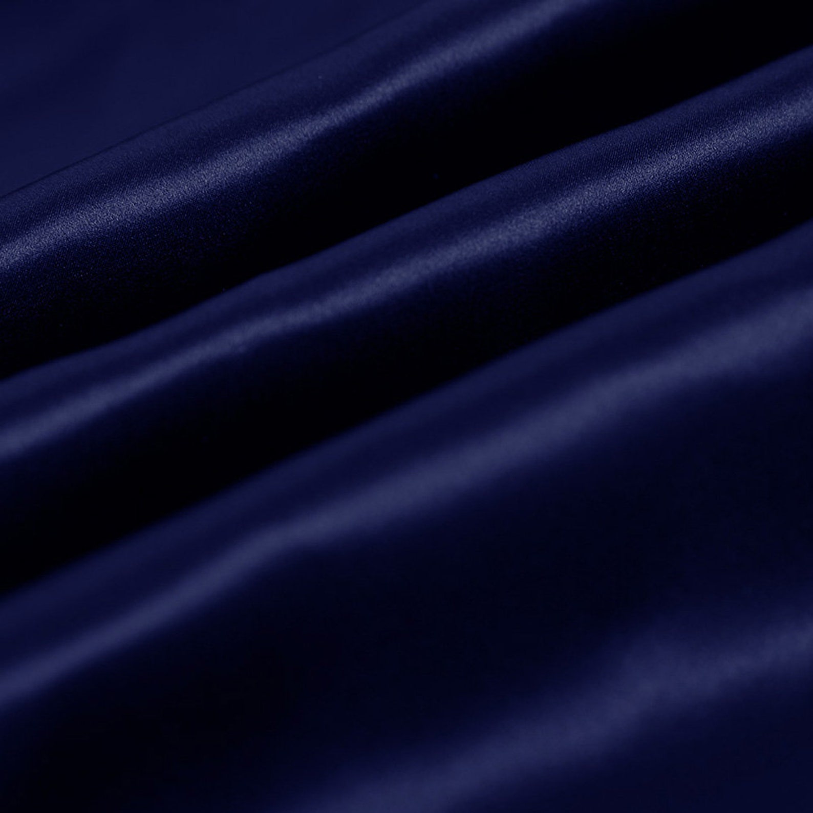 Pure Color Silk Deep Blue Fabric Stretch Silk Satin Designer Fabric by ...