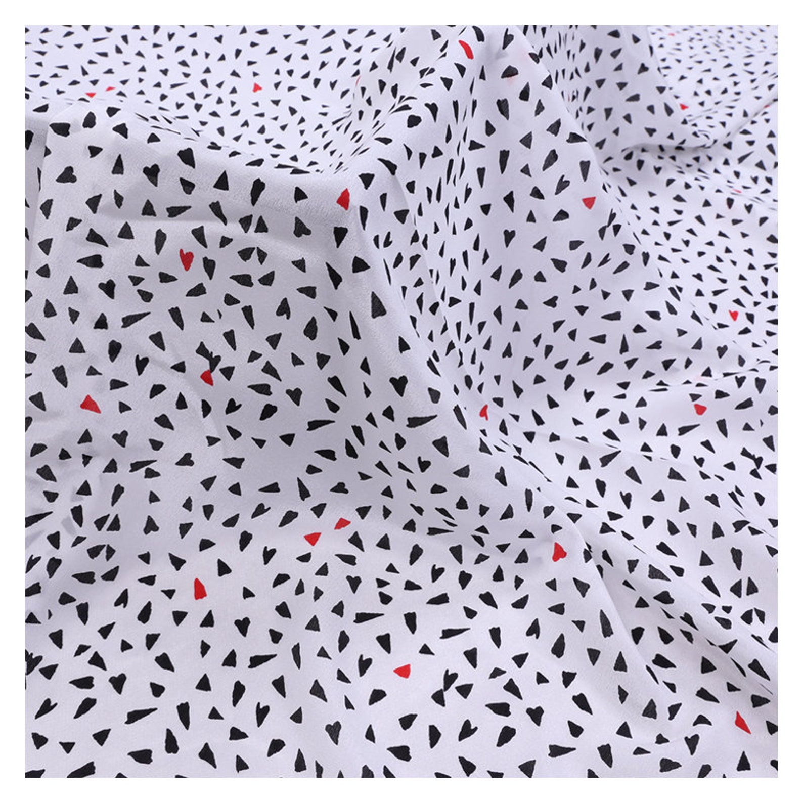 White Fabric Geometric Pattern Printing Fabric 100% Silk - Etsy