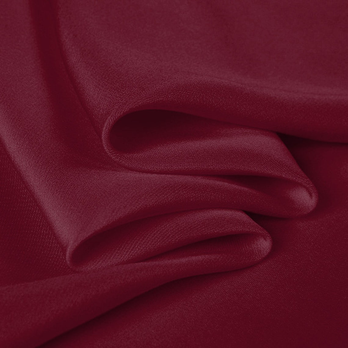 Pure Silk Red Wine Color Fabric 100% Silk Crepe De Chine - Etsy