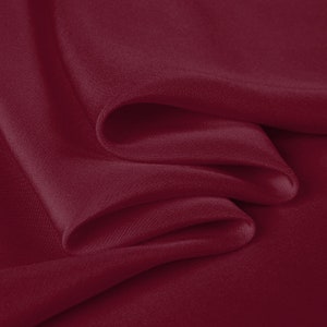 Pure Silk Red Wine Color Fabric 100% Silk Crepe De Chine Fabric Width ...