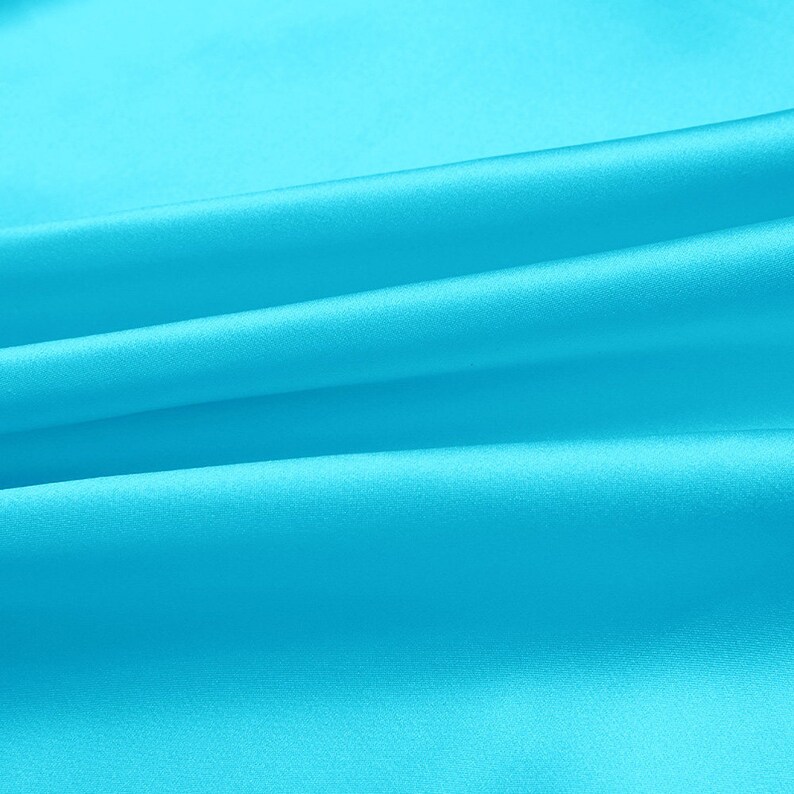 Pure Color Silk Light Blue Fabric Stretch Silk Satin Designer - Etsy