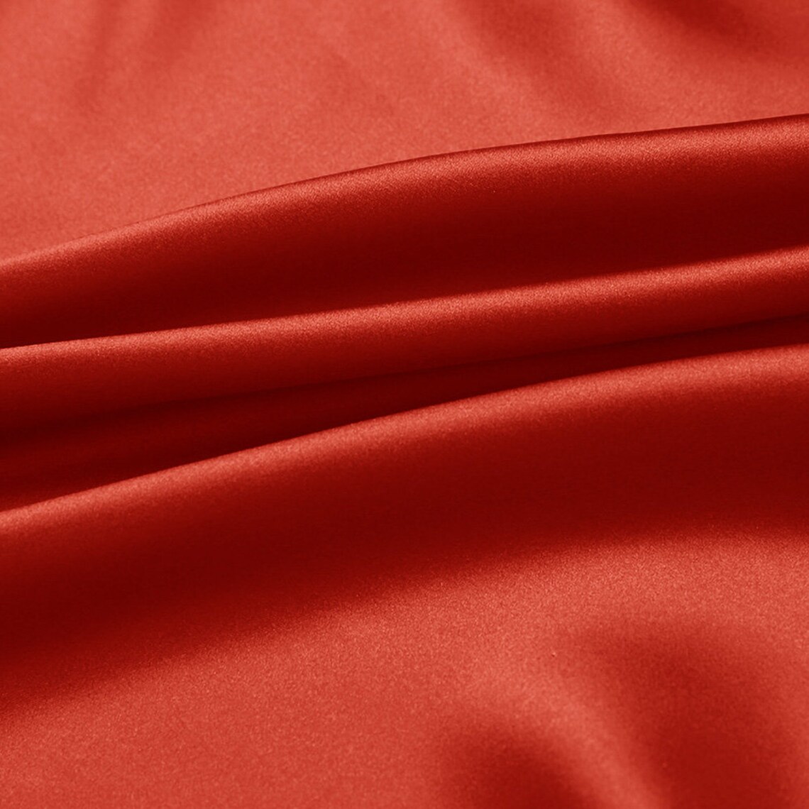 Pure Silk Rust Red Charmeuse Fabric-100% Pure Cotton Solid Fabric ...
