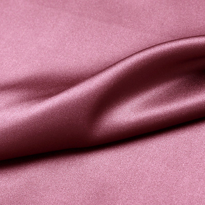 Pure Color Silk Silver Red Fabric Stretch Silk Satin Designer Fabric by ...