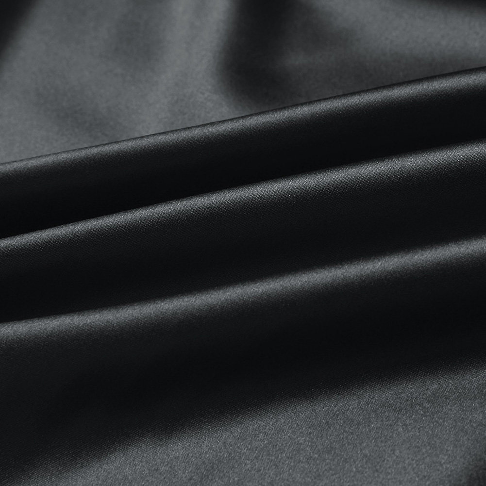 Pure Color Silk Dark Gray Charmeuse Fabric-100% Pure Cotton Solid ...