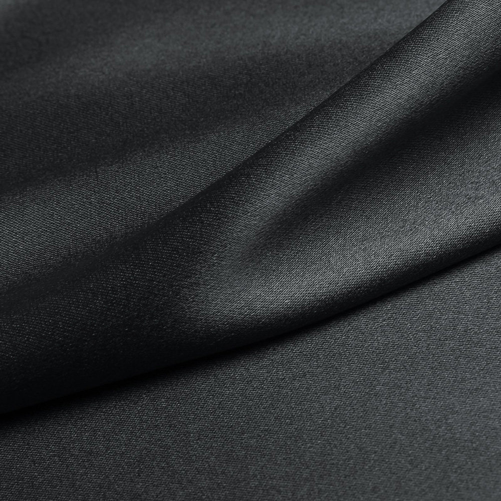 Pure Color Silk Dark Gray Charmeuse Fabric-100% Pure Cotton Solid ...