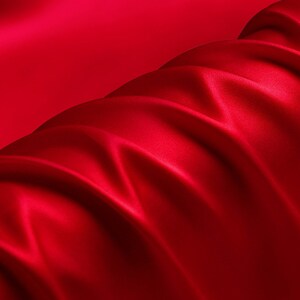 Pure Color Silk Big Red Charmeuse Fabric-100% Pure Cotton Solid Fabric ...