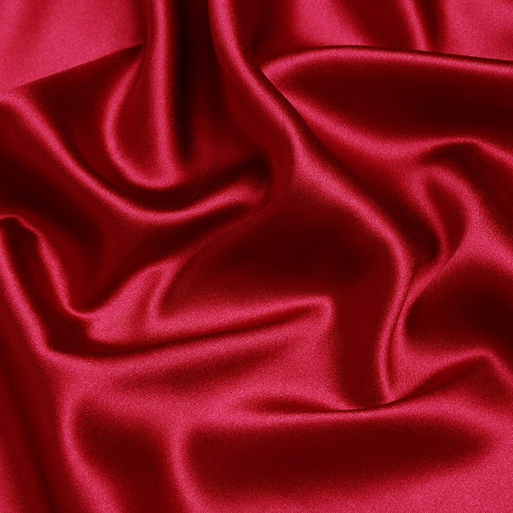 Silk Solid Color Deep Red Charmeuse Fabric-100% Pure Cotton - Etsy