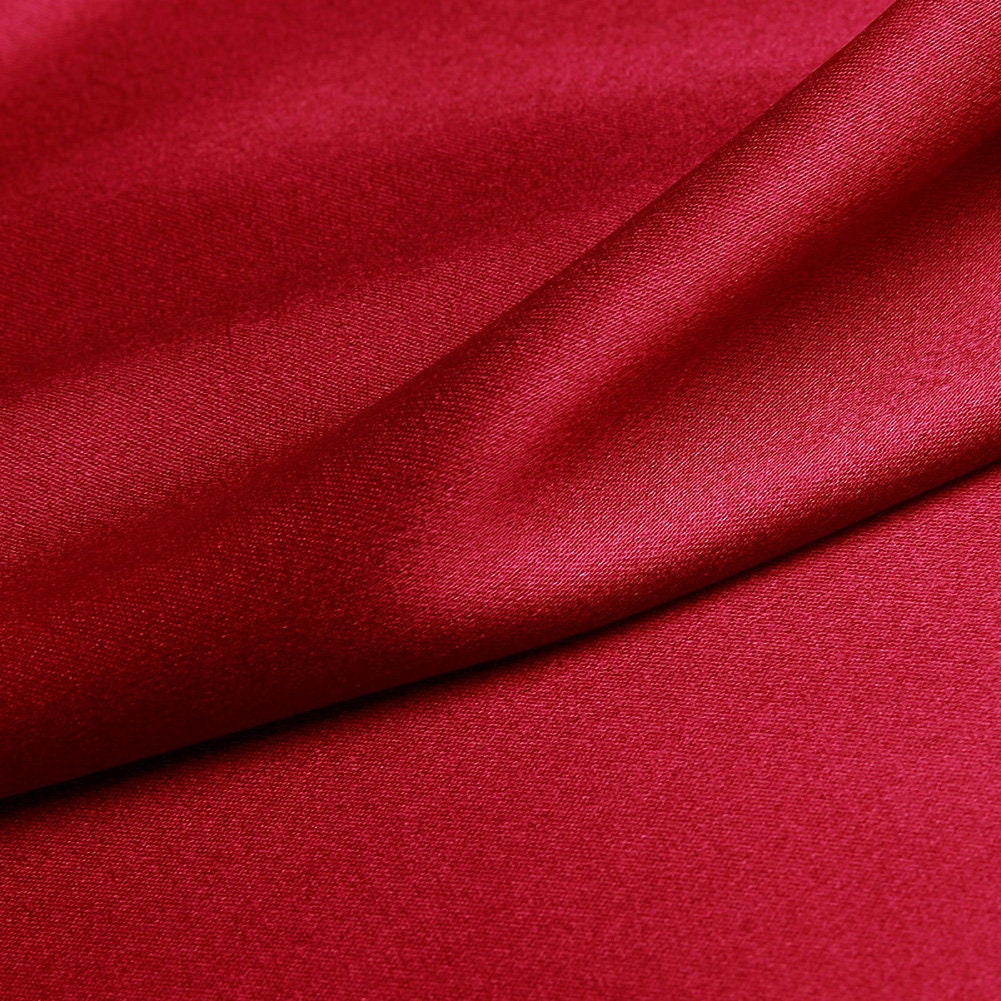 Silk Solid Color Deep Red Charmeuse Fabric-100% Pure Cotton - Etsy