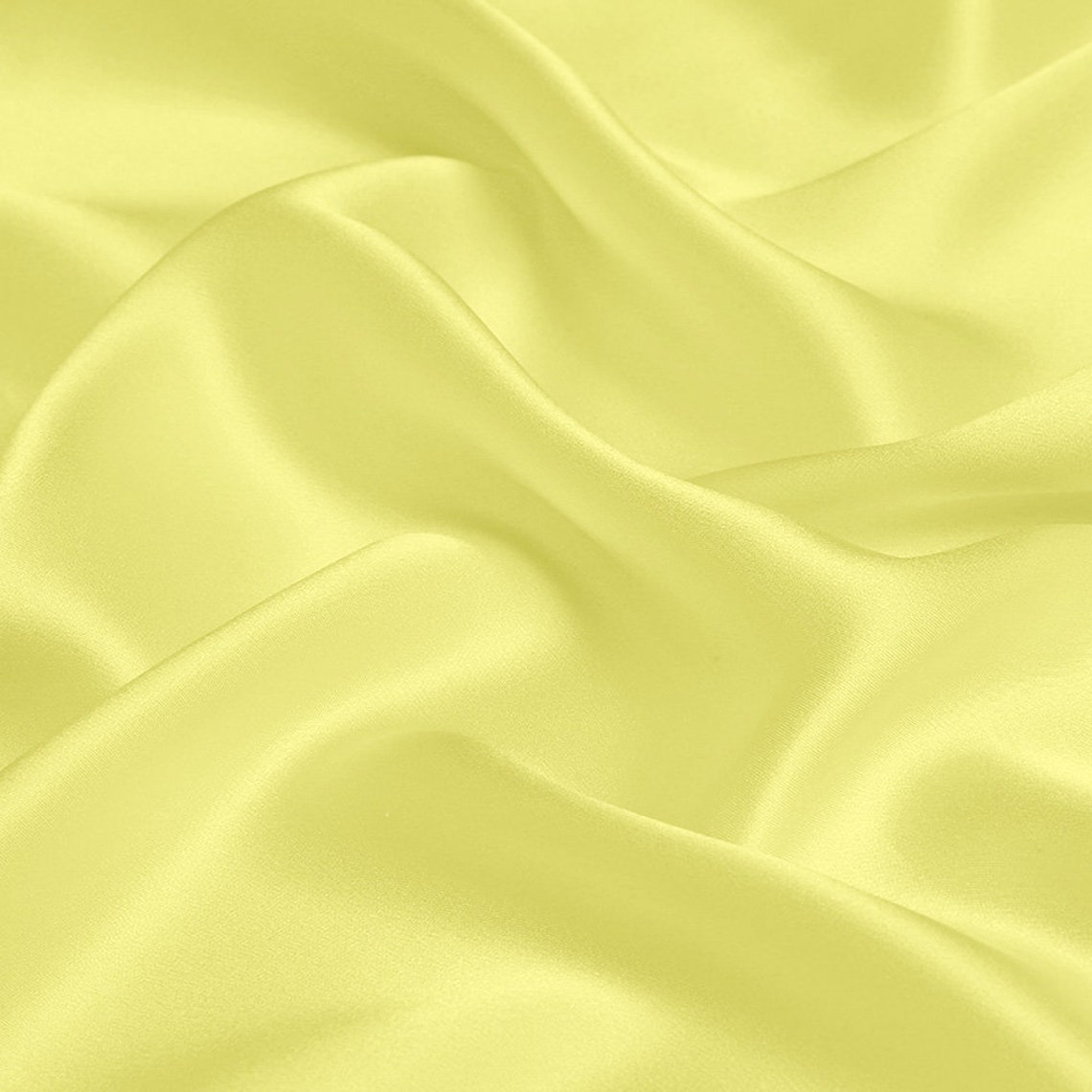 Pure Color Silk Light Yellow Fabric Stretch Silk Satin Designer Fabric ...